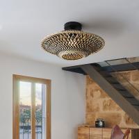 China Round Bamboo Pendant Lamp , Woven Ceiling Light For Indoor Lighting for sale