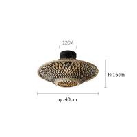 China Round Bamboo Pendant Lamp , Woven Ceiling Light For Indoor Lighting for sale