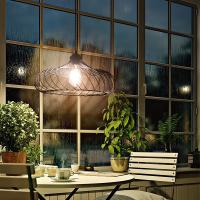 China Bamboo Material Industrial Style Pendant Lamp With Plug And Switch for sale