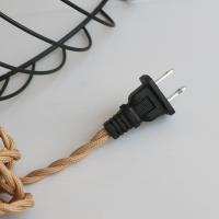 China Bamboo Material Industrial Style Pendant Lamp With Plug And Switch for sale