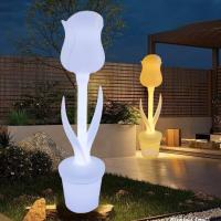 China Outdoor Waterproof Plastic Standing Tulip Flower Floor Lamp 50000 Hours Lifespan for sale