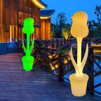 China Outdoor Waterproof Plastic Standing Tulip Flower Floor Lamp 50000 Hours Lifespan for sale