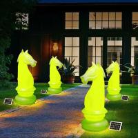 China Seahorse Shape Change Color Garden Light Rechargeable Plastic Led Light for sale
