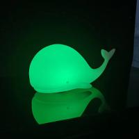China Rechargeable Whale LED Night Light Lamp For Baby Bedside Bedroom for sale