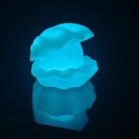 China 16 colors changing wireless night light RGB LED seashell light for sale
