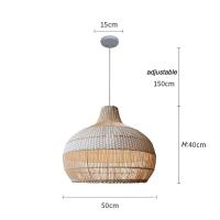 China Bamboo Rattan Pendant Light , Wicker Ceiling Lamp For Indoor Home Decor for sale