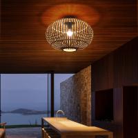 China Customized Wicker Lamp Shade Pendant For Indoor Hallway Ceiling for sale