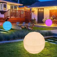China Outdoor PE Plastic Glow Ball Light Rechargeable Polyhedron Luminous Sphere Shape for sale