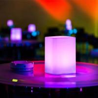 China RGB Color Changing Outdoor LED Cube Light USB Charging Controlled By Remote Control for sale