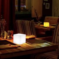 China RGB Color Changing Outdoor LED Cube Light USB Charging Controlled By Remote Control for sale
