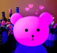 China Factory Hot Sale bear Shape Colorful led Nightlights for sale