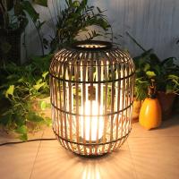 China Decorative Rattan Outdoor Lantern , Woven Rattan Lamp 3500K For Atmosphere for sale