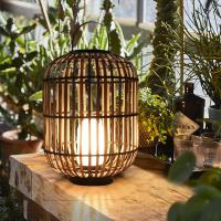 China Decorative Rattan Outdoor Lantern , Woven Rattan Lamp 3500K For Atmosphere for sale