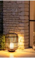 China Decorative Rattan Outdoor Lantern , Woven Rattan Lamp 3500K For Atmosphere for sale
