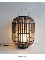 China Decorative Rattan Outdoor Lantern , Woven Rattan Lamp 3500K For Atmosphere for sale