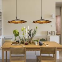 China Good quality indoor wall pendant bamboo wood bedroom rattan lamp shade handmade lamps for sale