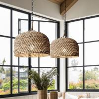 China 3500K Creative Rattan Pendant Light Switch Control For Living Room for sale