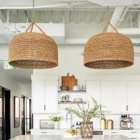 China 3500K Creative Rattan Pendant Light Switch Control For Living Room for sale