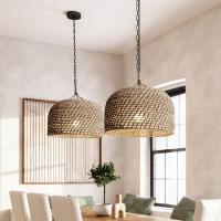 China 3500K Creative Rattan Pendant Light Switch Control For Living Room for sale