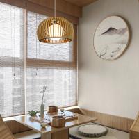 China Modern Solid Wood Chandelier , Pendant Rattan Light For Restaurant Living Room for sale