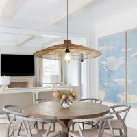 China Customized Rattan Pendant Light Chandelier For Homestay Zen Tea Room for sale
