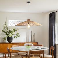China Customized Rattan Pendant Light Chandelier For Homestay Zen Tea Room for sale