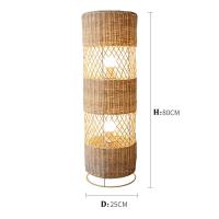 China Handmade Led rattan wicker floor lamp For Living Room Decoration for sale