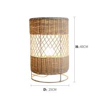 China Handmade Led rattan wicker floor lamp For Living Room Decoration for sale