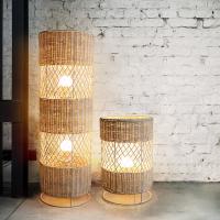 China Creative led standing lamp  bedroom floor lamp rattan standing floor lamp for sale