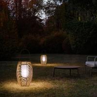 China IP65 Rattan Woven Solar Lights , 3500K Rattan Solar Powered Garden Lantern for sale