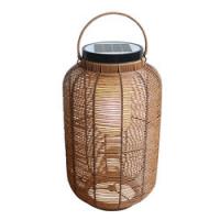 China IP65 Rattan Woven Solar Lights , 3500K Rattan Solar Powered Garden Lantern for sale