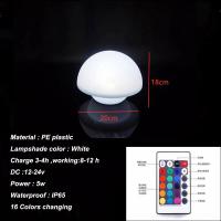 China Mushroom Design Glow Table Lamp Rechargeable 4100K Neutral White for sale