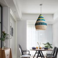 China Customized Bamboo Rattan Woven Pendant Light Handmade For Indoor Lighting for sale