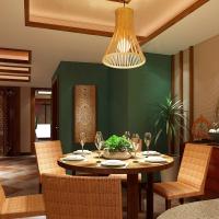 China Customized Rattan Pendant Light , Nordic Woven Bamboo Lamp For Indoor Lighting for sale