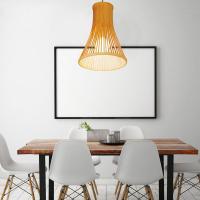 China Customized Rattan Pendant Light , Nordic Woven Bamboo Lamp For Indoor Lighting for sale