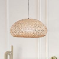 China Decorative Bamboo Rattan Chandelier Round Shape For Living Room for sale