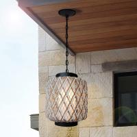 China Decorative Rattan Pendant Light , Small Outdoor Rattan Chandelier Water Resistant for sale