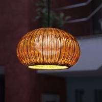 China Hanging Rattan Lighting Chandelier Waterproof For Outdoor Tree for sale