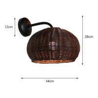 China 220V Rattan Wall Lamp Shade Hand Knitting Waterproof For Outdoor for sale