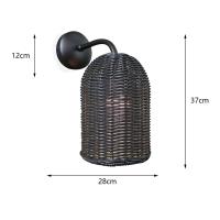 China 220V Rattan Wall Lamp Shade Hand Knitting Waterproof For Outdoor for sale