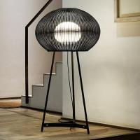 China Modern Outdoor Rattan Floor Lamp IP44 Waterproof For Hotel Decoration for sale