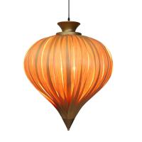 China Wooden Pendant Lights - Hanging Veneer lanterns - Led Creative Wood lanterns for sale