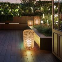 China Outdoor Lawn Rattan Garden Lanterns Ip44 Water Resistant For Hotel for sale