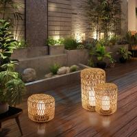 China Outdoor Lawn Rattan Garden Lanterns Ip44 Water Resistant For Hotel for sale