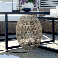 China Ip44 LED Rattan Standing Lamp Shade For Garden Swimming Pool for sale
