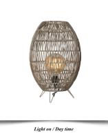 China Ip44 LED Rattan Standing Lamp Shade For Garden Swimming Pool for sale