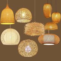 China Handmade Modern Art Pendant Lights Bamboo Lamp Restaurant Hotel Rattan Chandelier Rattan Pendant Light for sale