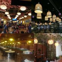China Handmade Modern Art Pendant Lights Bamboo Lamp Restaurant Hotel Rattan Chandelier Rattan Pendant Light for sale