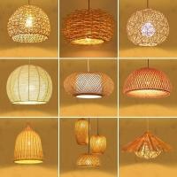 China Handmade Modern Art Pendant Lights Bamboo Lamp Restaurant Hotel Rattan Chandelier Rattan Pendant Light for sale