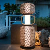 China Decorative Rattan Standing Lamp 3500K CCT For Hotel Residential for sale